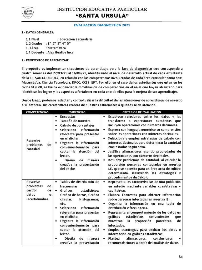 21-matriz-EVAL - DIAGNOST. DE ENTRADA-sugerido | PDF | Neumonía | Estadísticas