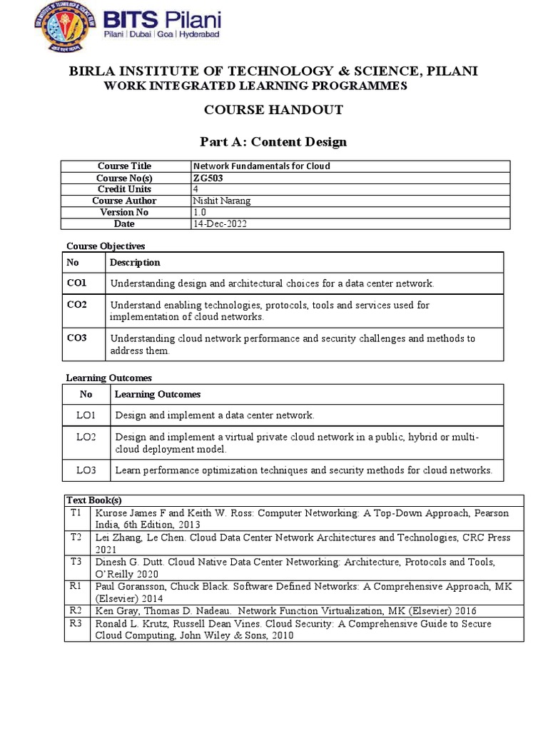 Network Fundamentals For Cloud - Handout | PDF | Computer Network | Cloud Computing