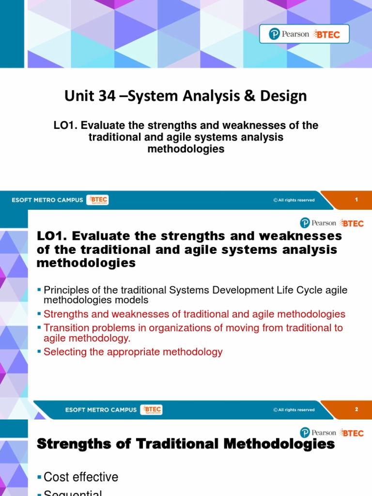 345-1592490614881-HND SAD W4 Strengths and Weaknesses of Traditional and Agile Methodologies ...