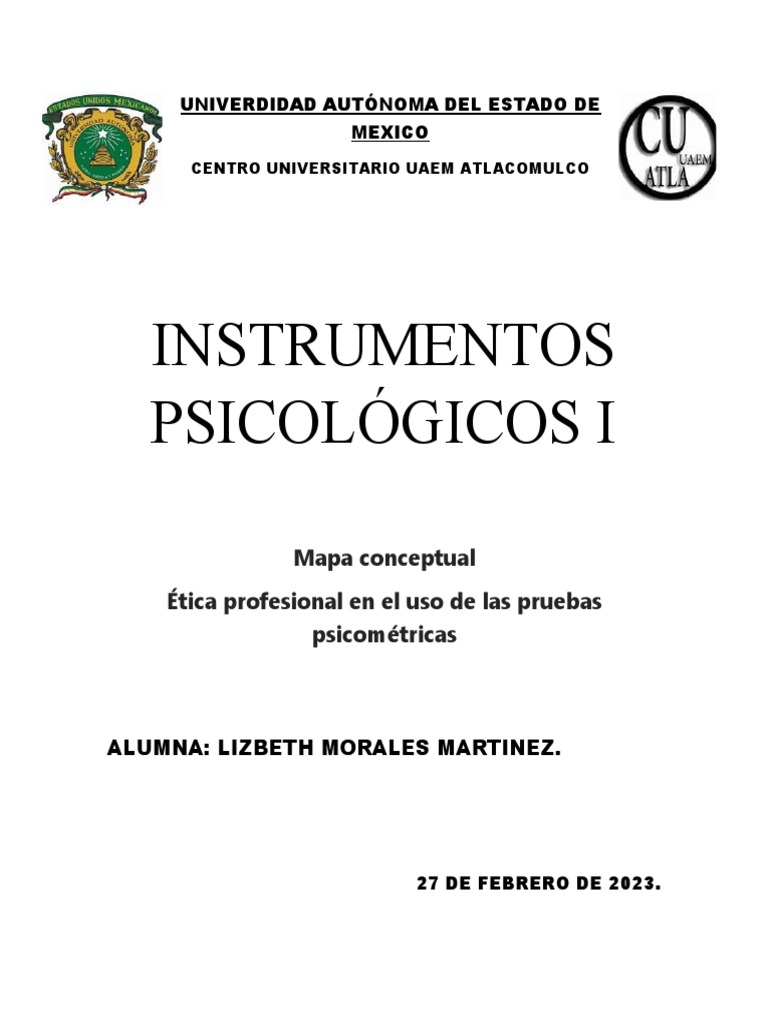 Portada de Instrumentos Psicométricos | PDF