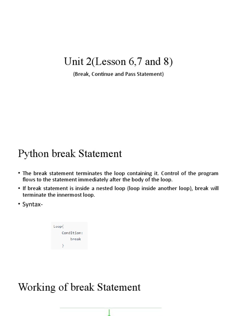 Unit 2lesson 6 - 7 - 8 | Download Free PDF | Control Flow | Computer ...
