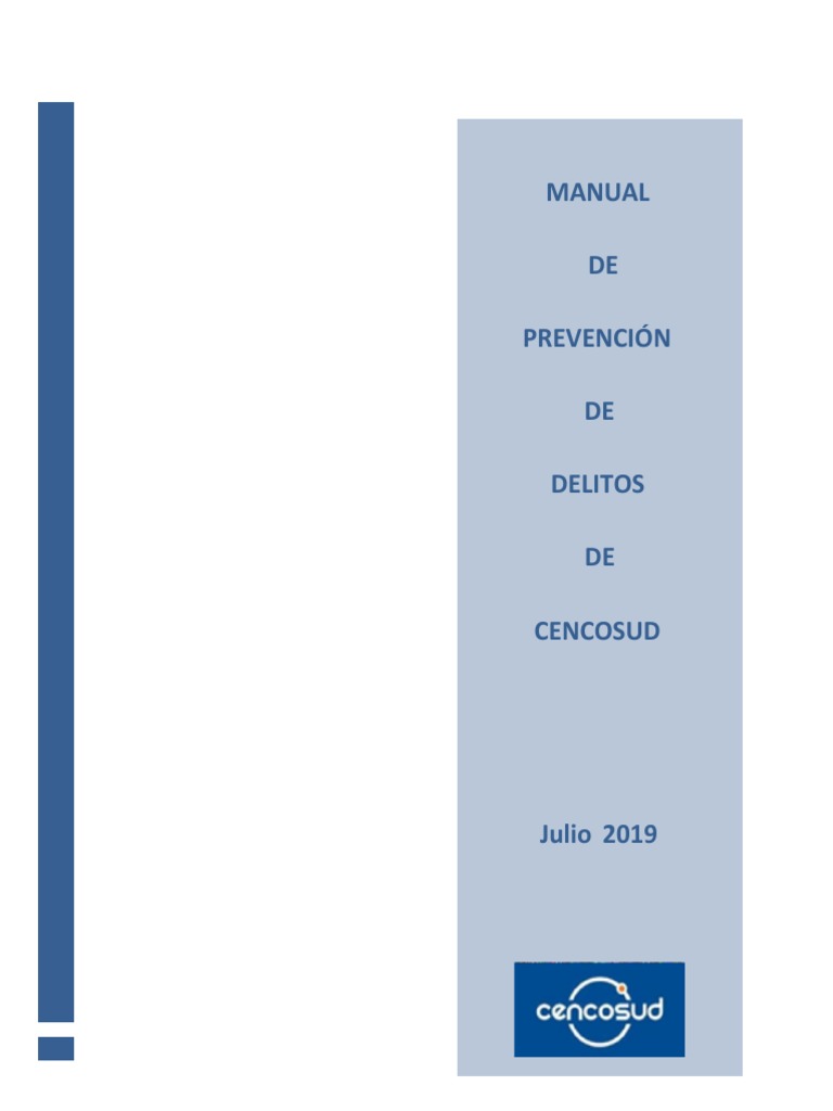 Manual de Prevenci N de Delitos Cencosud | PDF | Soborno | Lavado de dinero
