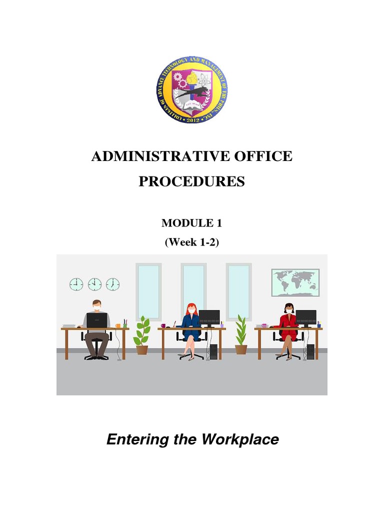 Module 1 - Administrative Office Procedure | PDF | Employment | Organizational Culture