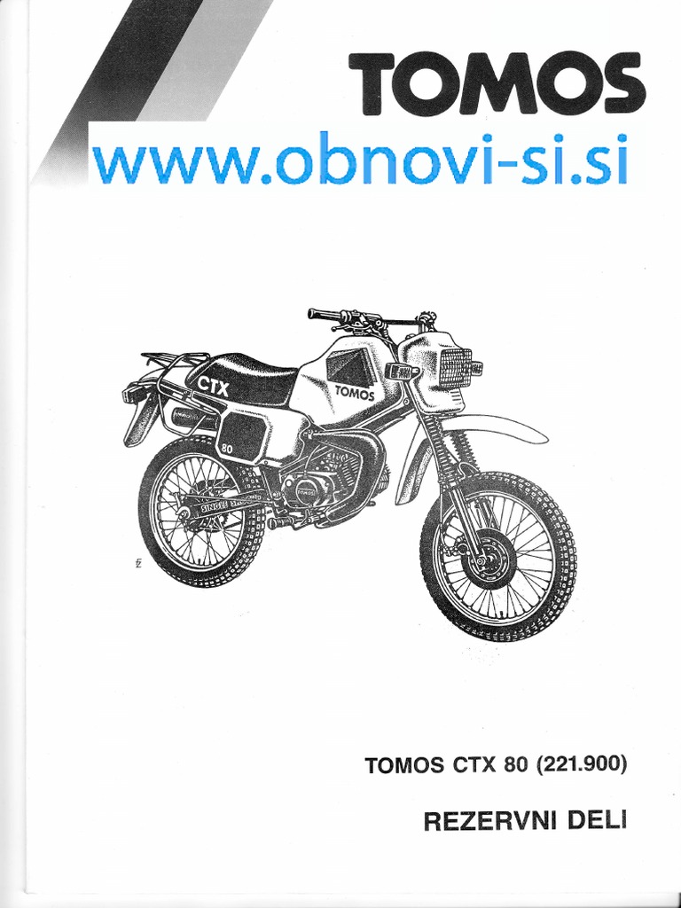 Tomos CTX80-Katalog Rezervnih Delova | PDF