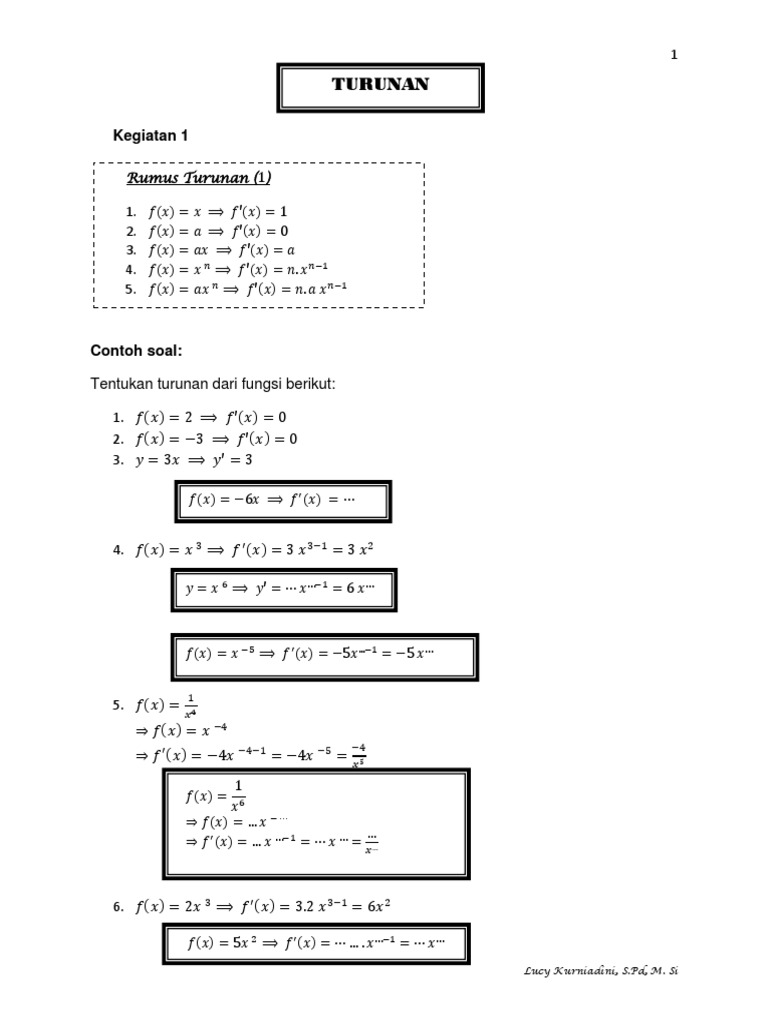 LKPD Turunan | PDF