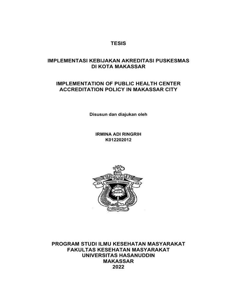 Contoh Tesis Akreditasi | PDF
