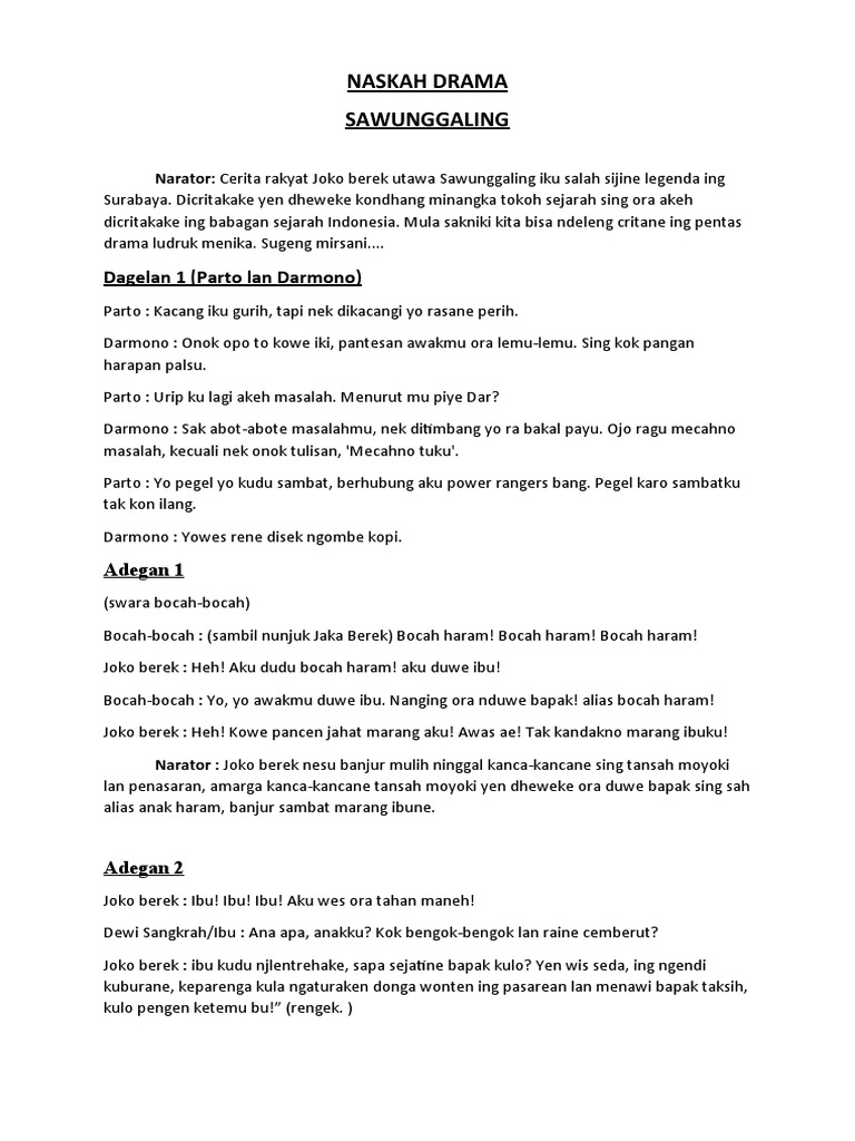 NASKAH DRAMA Ludruk Bhs Jawa | PDF