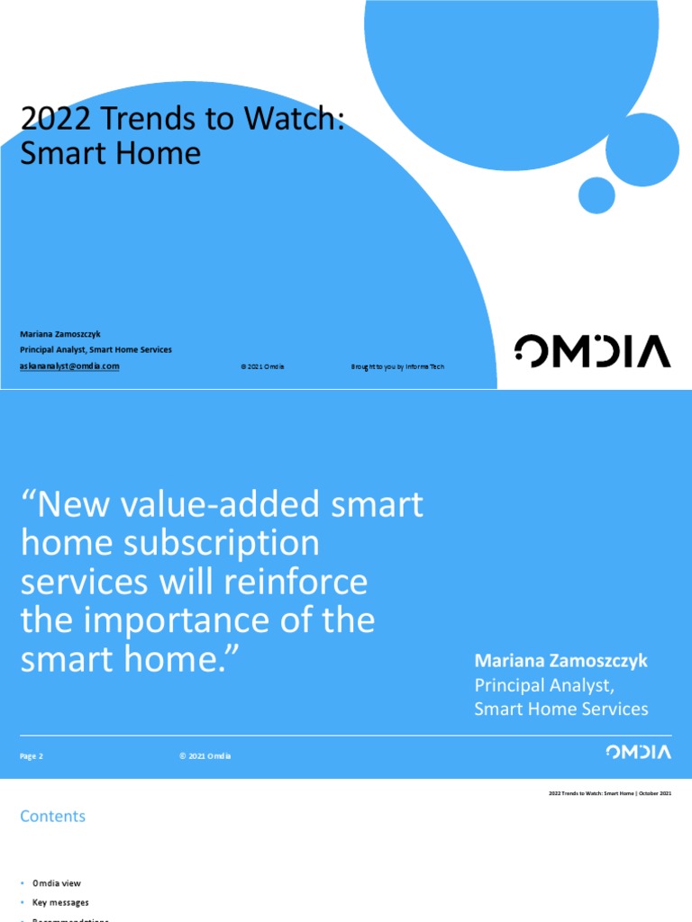 2022 Trends To Watch Smart Home Omdia | PDF | Computer Security | Security