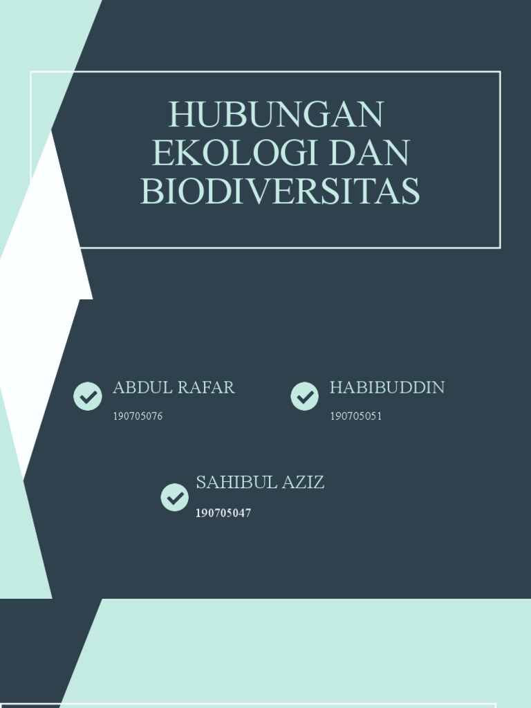 Hubungan Ekologi Dan Biodiversitas Pdf