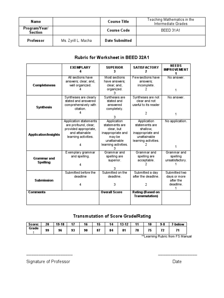 Mastery Worksheet for MAT 1033 Test 1 | PDF | Cognitive Science ...