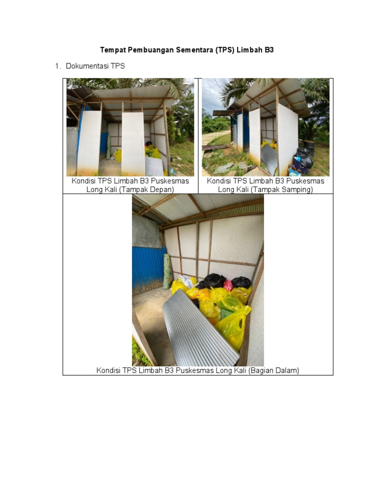 Desain TPS Limbah B3 Puskesmas | PDF