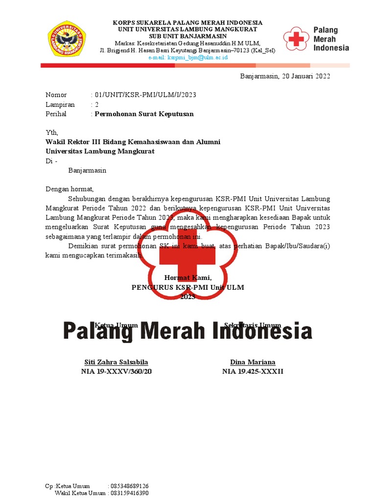 Surat Permohonan SK | PDF