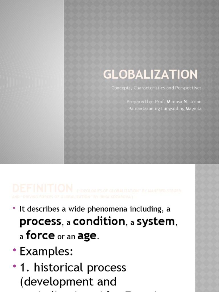 Concepts in Globalization (M1) | Download Free PDF | Globalization | Modernization Theory