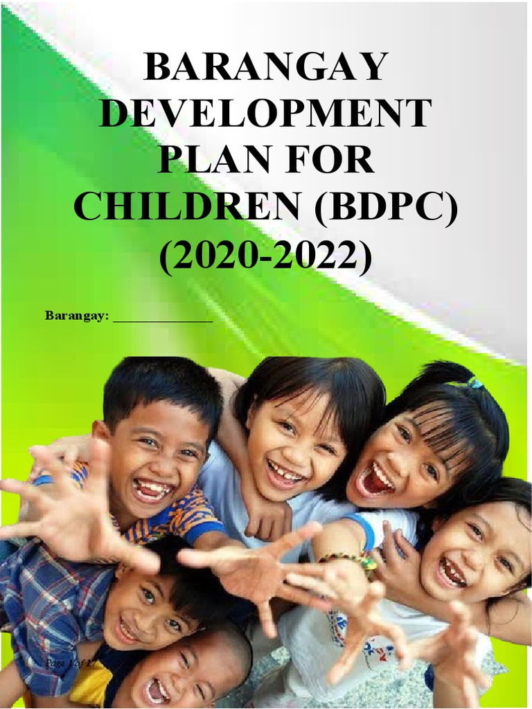 Local Development Plan For Children Sample | PDF | Malnutrition | Children's Rights
