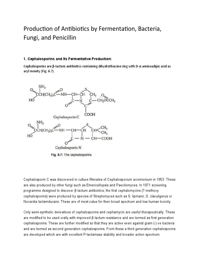 Production of Antibiotics by Fermentation | PDF | Interferon ...
