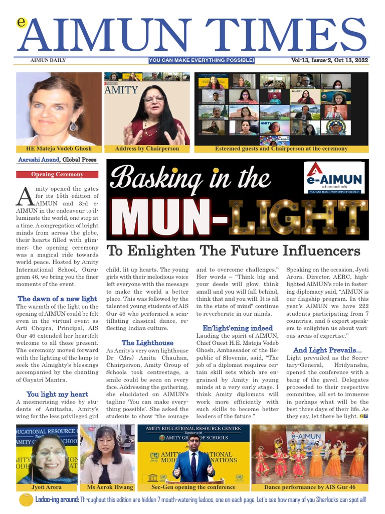 AIMUN Times Day 2 | PDF | Mandatory Palestine