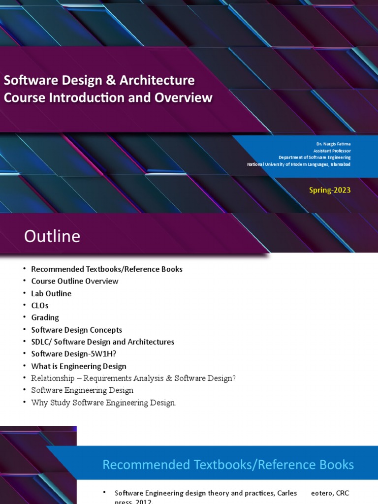 SDA Lecture 1 | PDF | Engineering Design Process | Design