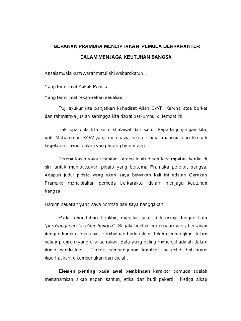 Revisi Pidato Pramuka | PDF