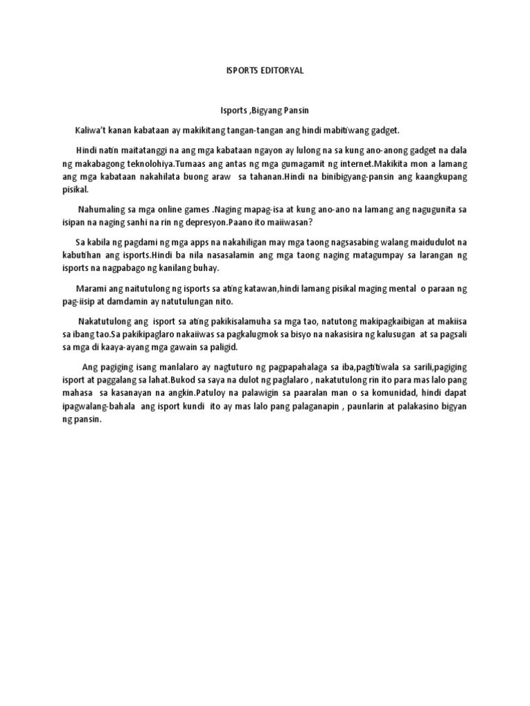 Isports Editoryal | PDF