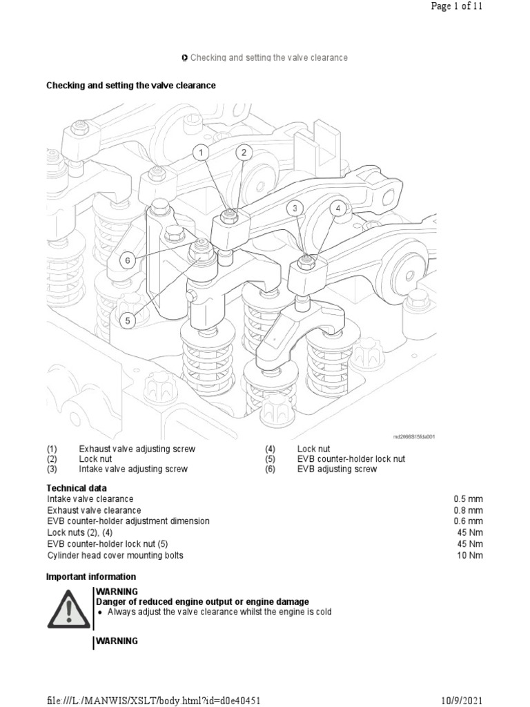 Valve Clearance Adjustment Guide | PDF | Nut (Hardware) | Valve
