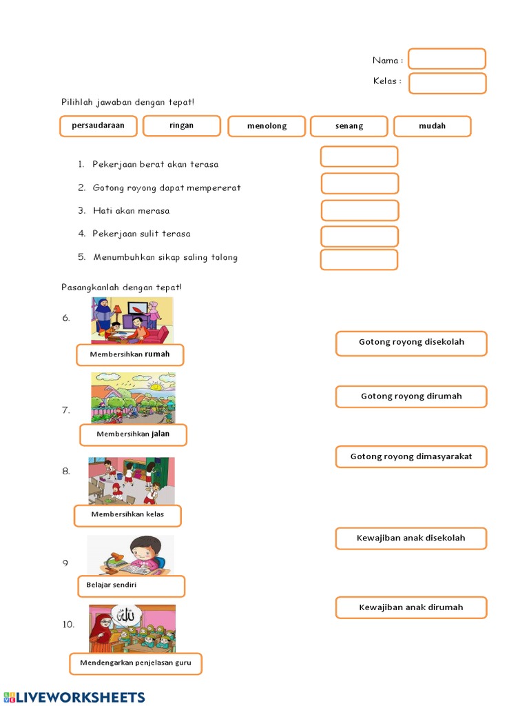 Gotong Royong PKN Kelas 1 Semester 2 | PDF