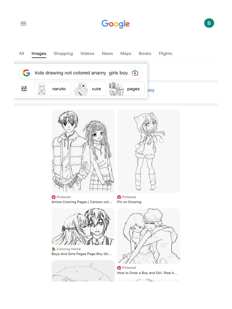 Kids Drawing Not Colored Anamy Girls Boy - Google Search | PDF