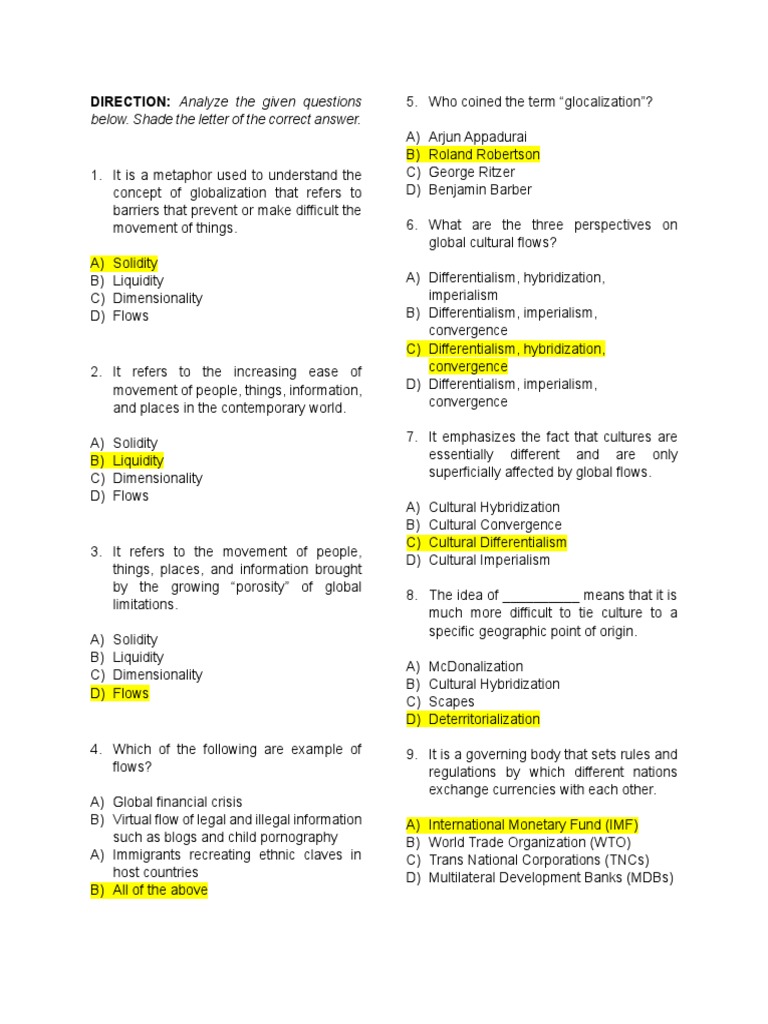 Contemporary World Questions | PDF | Globalization | Economic Globalization