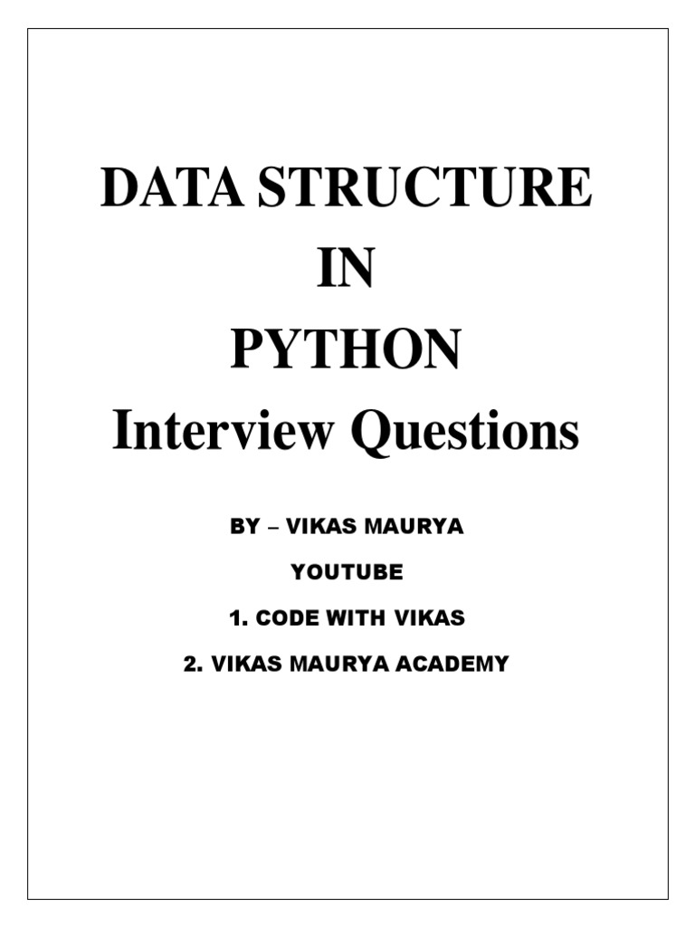 Python Datastructure Question Pdf Computer Programming Algorithms 0197