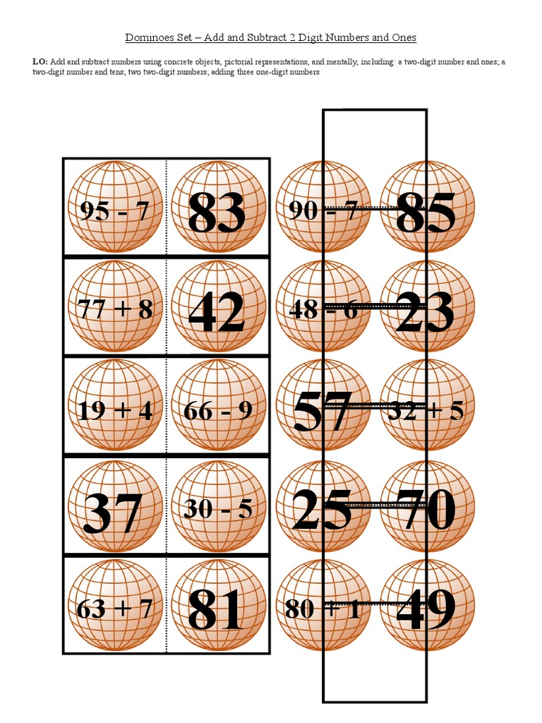 Add & Subtract Two-Digit Numbers | PDF