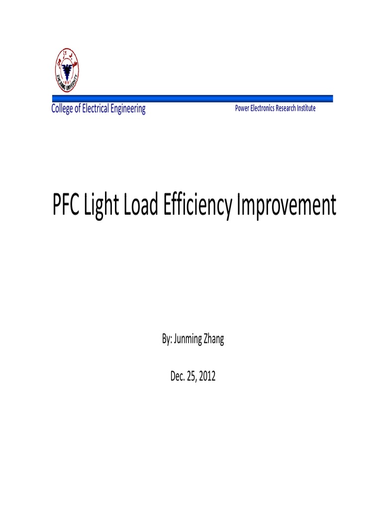 PFC Light Load Efficiency Strategies | PDF | Power Electronics ...