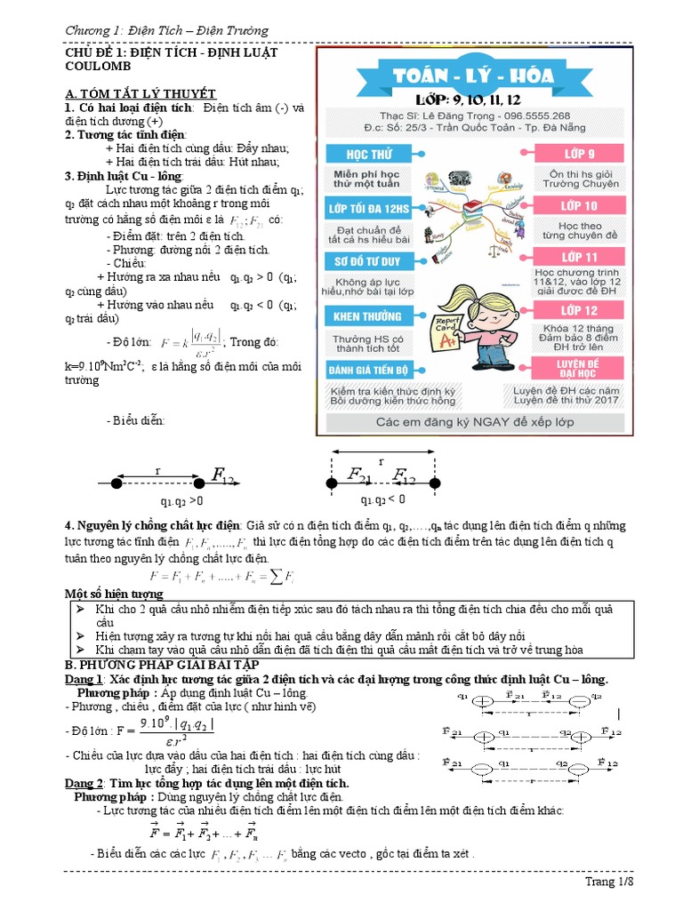 Chuong 1 Dien Tich Dien Truong Ly Thuyet Va Bai Tap | PDF