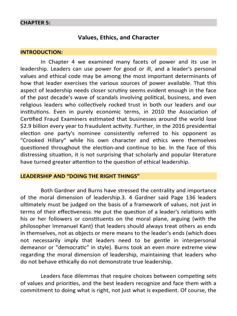 Chapter 5 | PDF | Leadership | Philosophical Theories