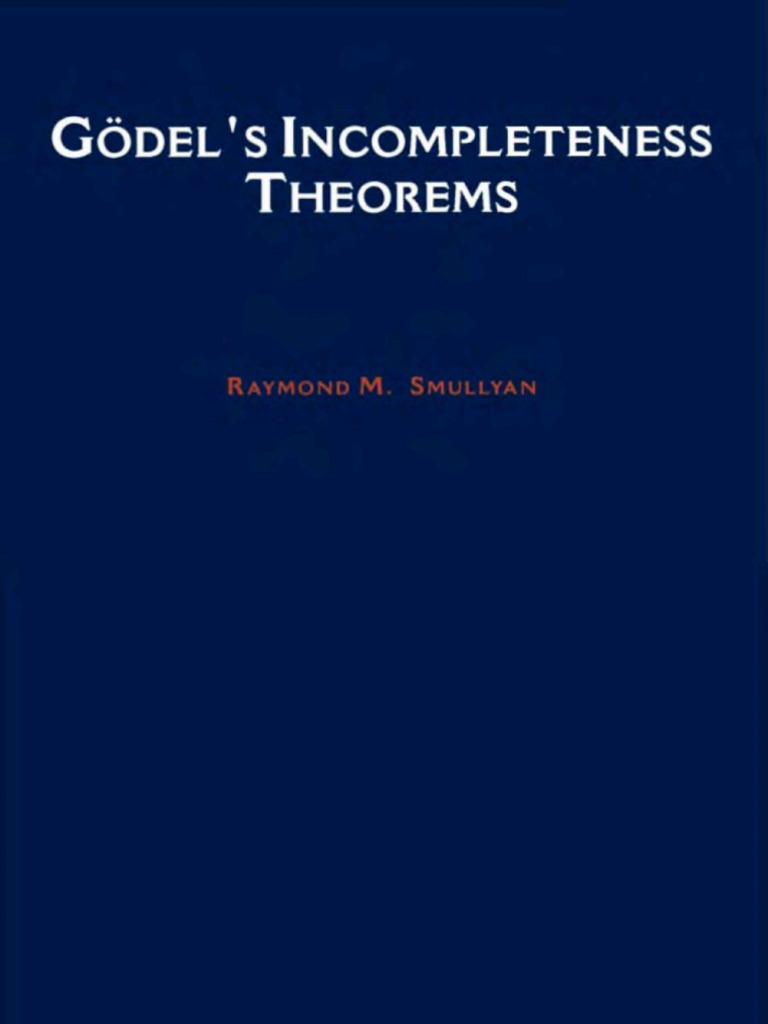 Godel S Incompleteness Theorems Smullyan 0814758169 Pdf