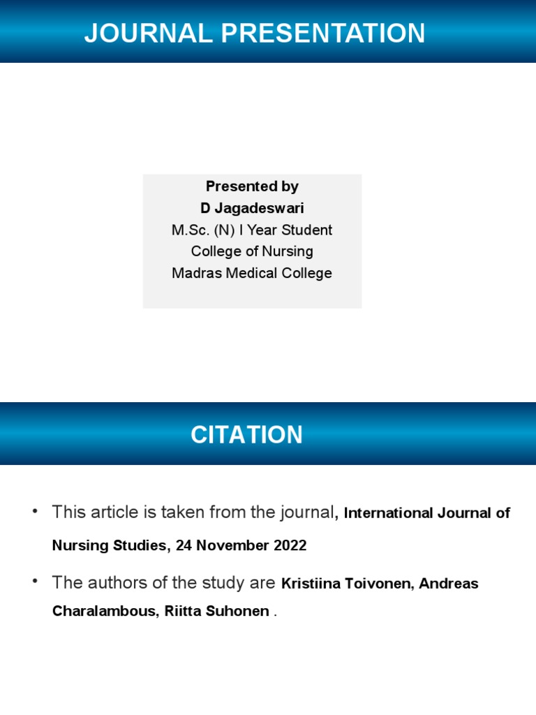 Journal Presentation | PDF | Dementia | Methodology