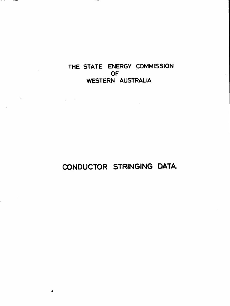 Conductor Stringing Data | PDF