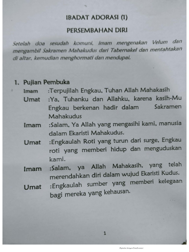 Doa Adorasi | PDF
