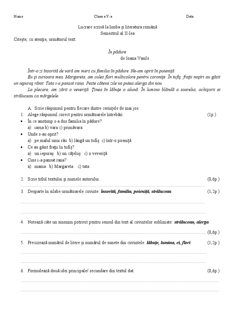 Model de Teza Cls 5 | PDF