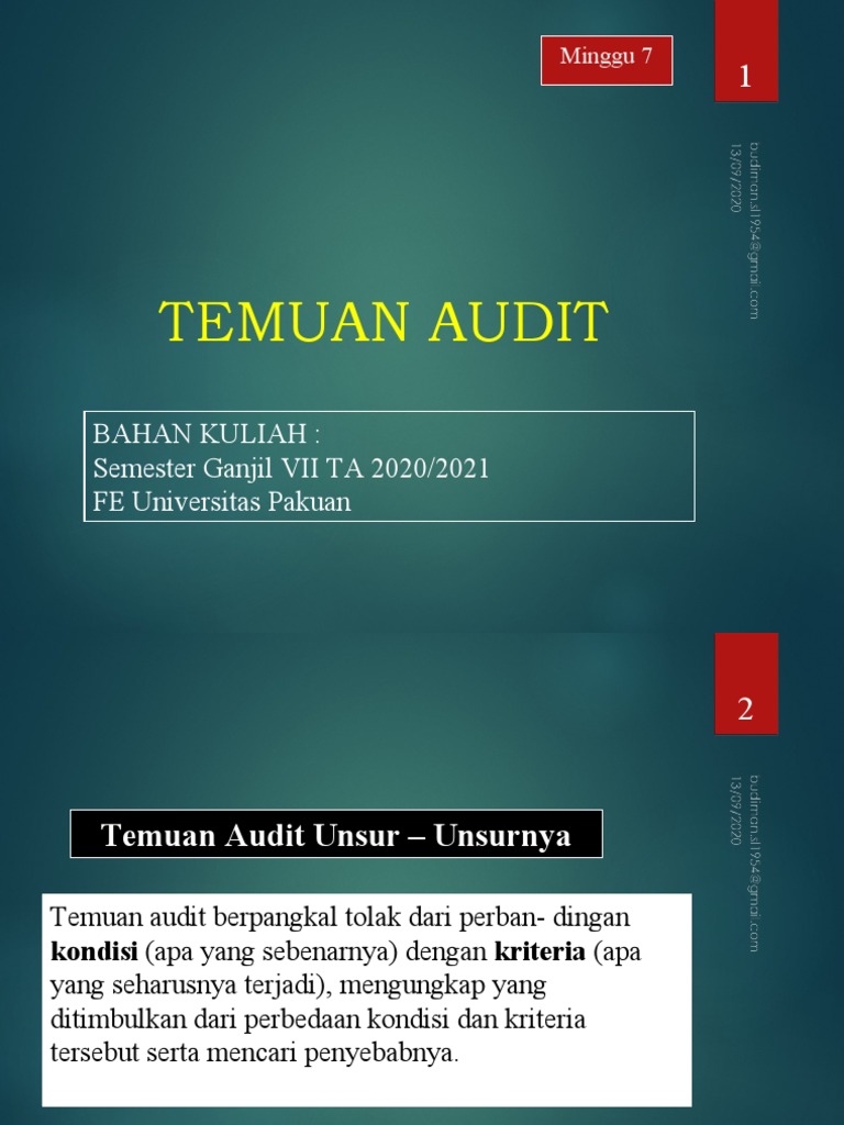 IA-7 Temuan Audit | PDF