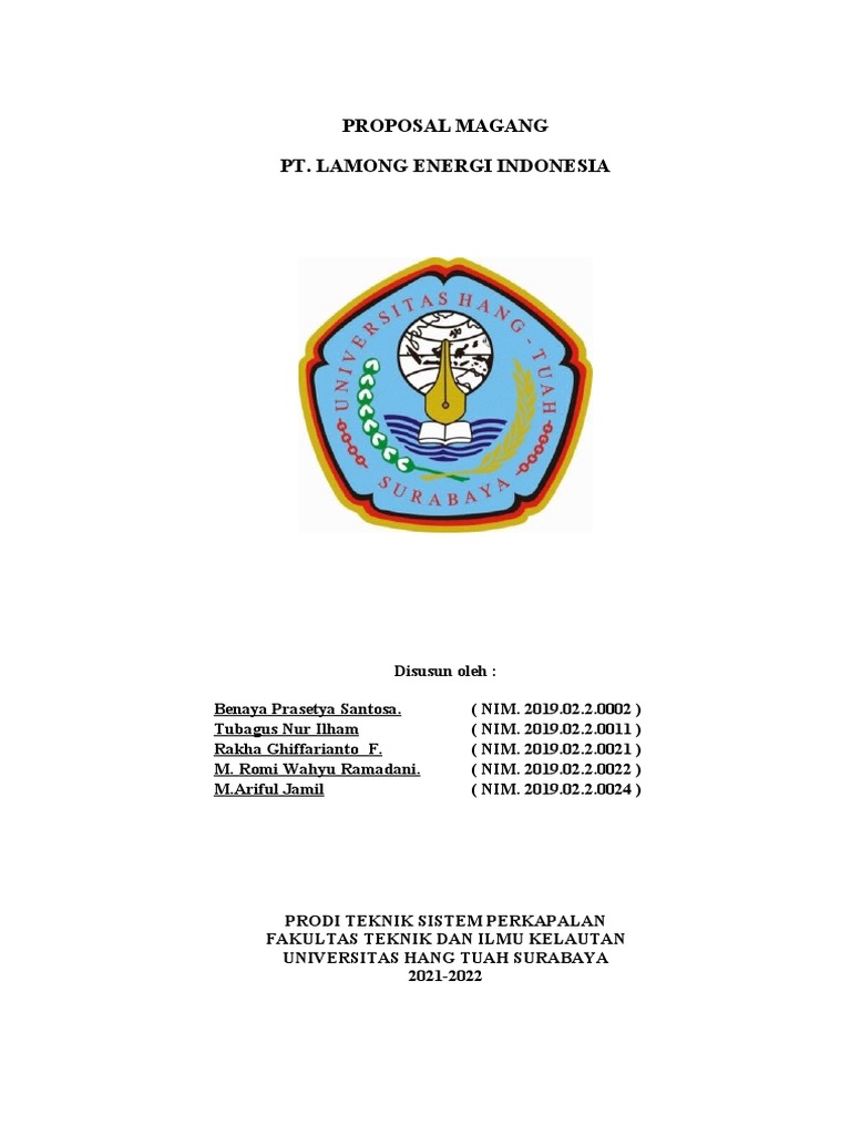 Proposal Magang (PT Lamong Energi Indonesia | PDF
