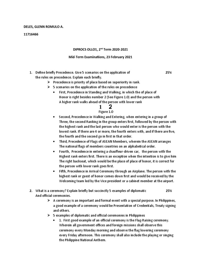 DIPROCS Mid-Term Exams, 2nd Term 2020-2021 by DELES | PDF | Philippines