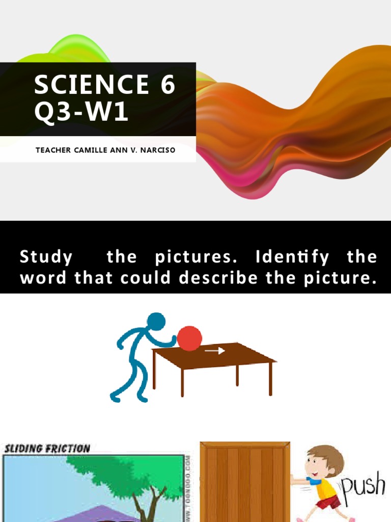Science 6 Q3-W1D2 | PDF | Friction | Force
