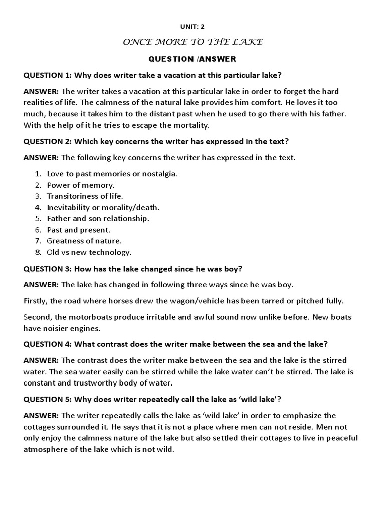 UNIT 2 Q and A | PDF