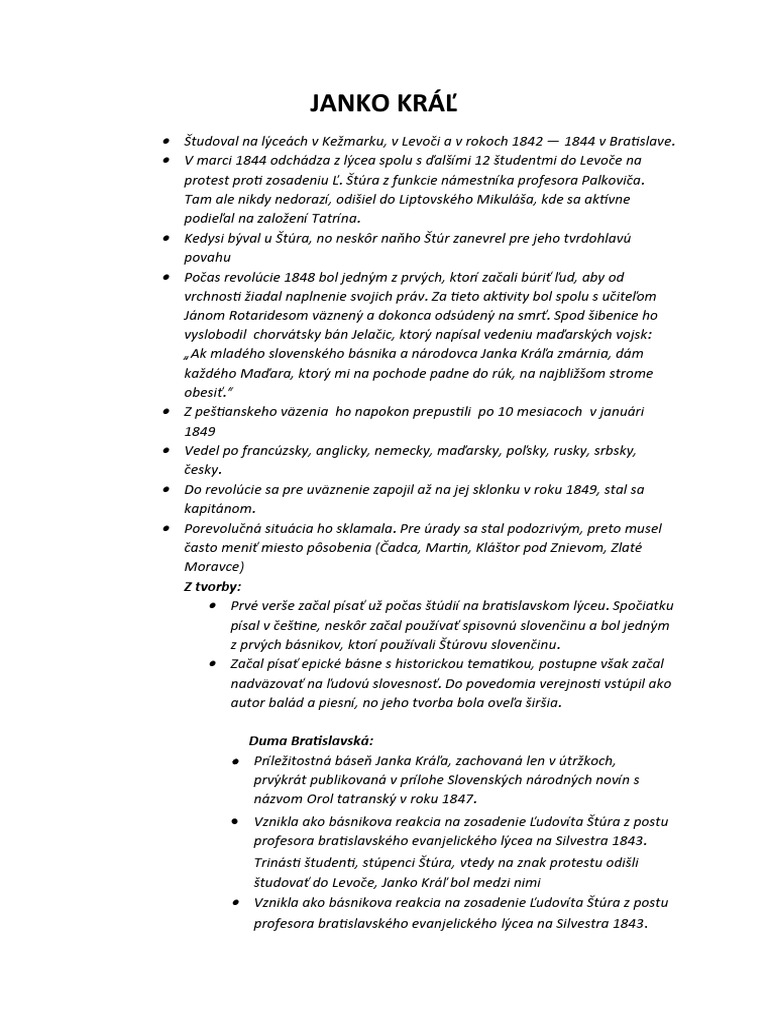 Janko Kráľ | PDF