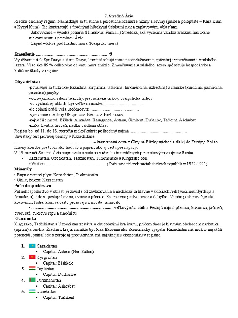 Stredná Azia | PDF