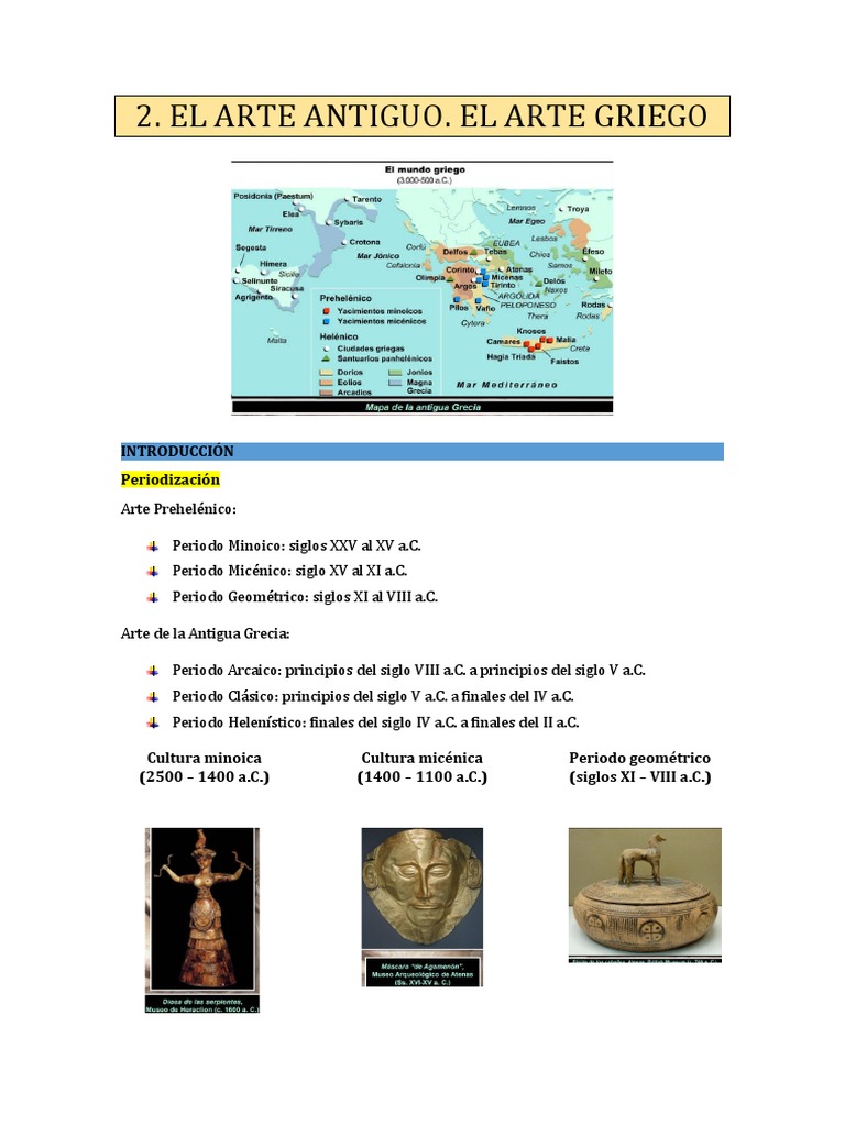 Tema 2. EL ARTE ANTIGUO. EL ARTE GRIEGO | PDF | templo | Antigua Grecia
