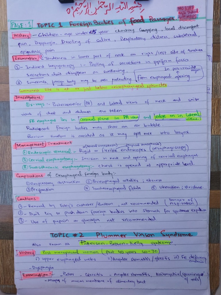 ENT Larynx and Esophagus My Notes-) ) 87 | PDF