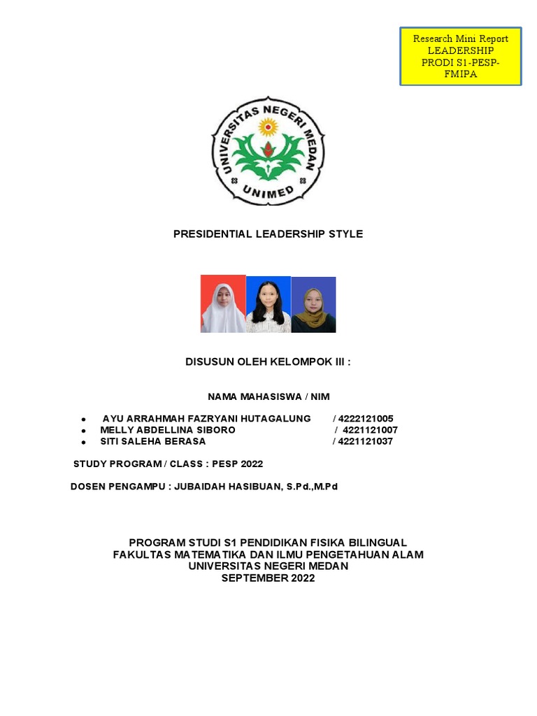 Presidential Leadership Style | PDF | Leadership