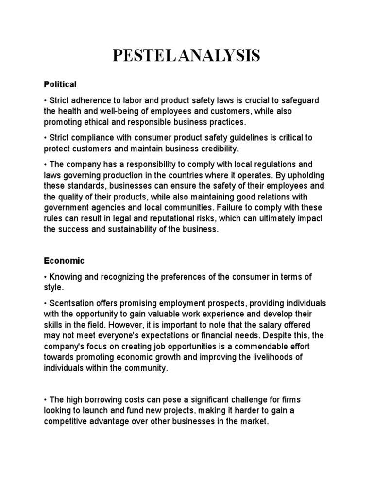 Pestel Analysis Business Plan | PDF | Business Ethics | Employment