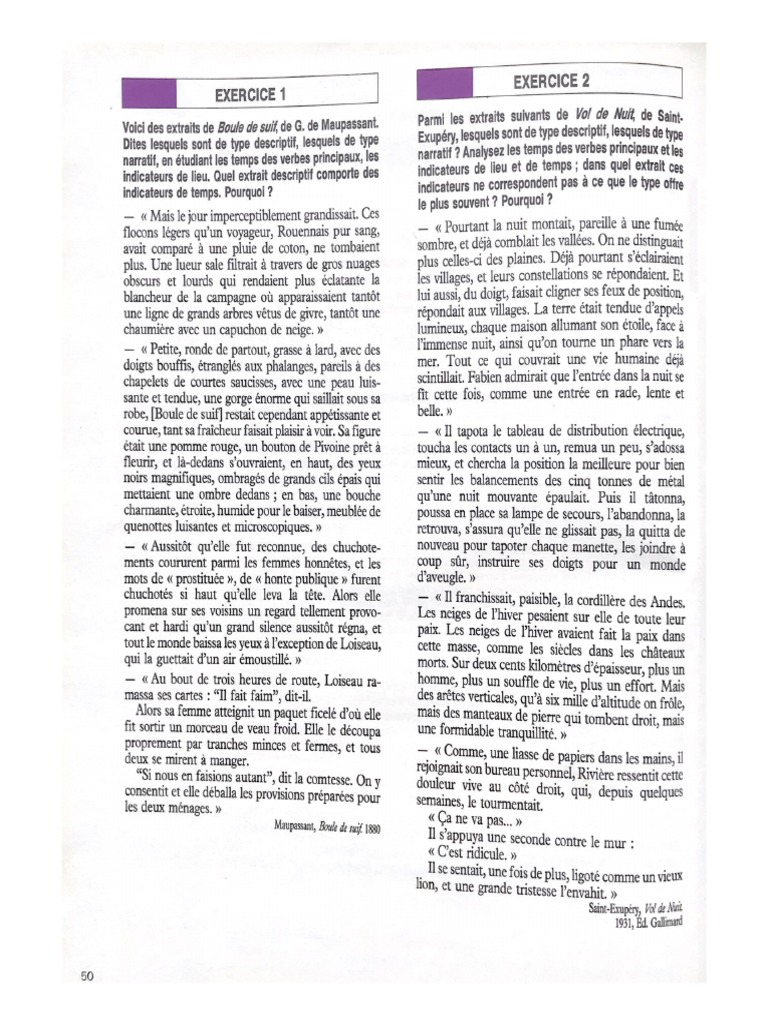 Types de Texte - Exercice | PDF