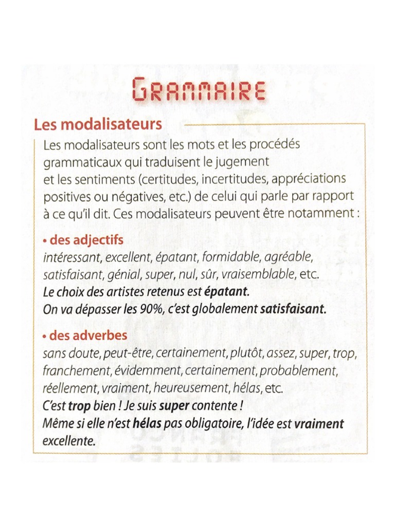 Les Modalisateurs | PDF
